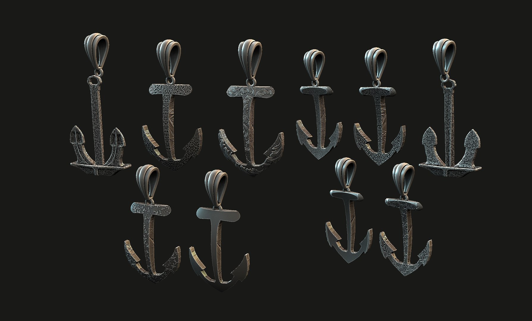 5 Anchors Model - TurboSquid 2139789