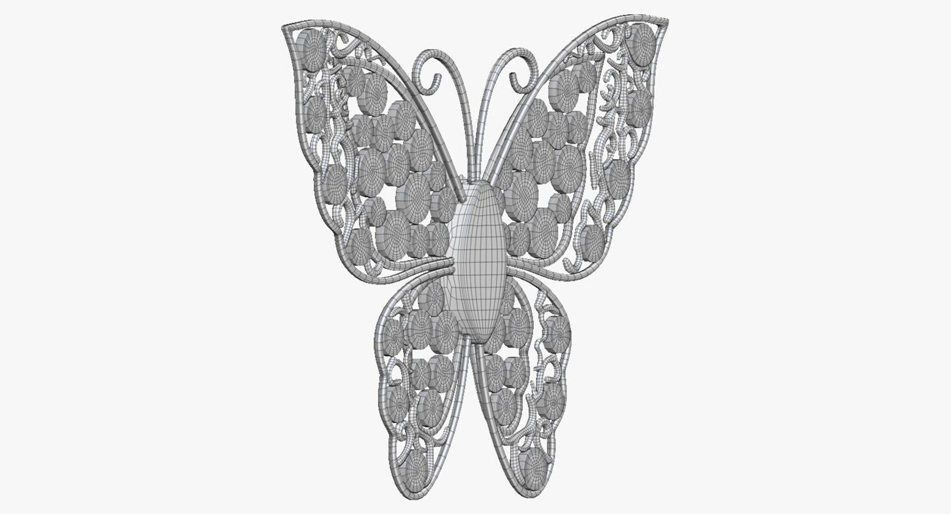 3d Butterfly Brooch Model