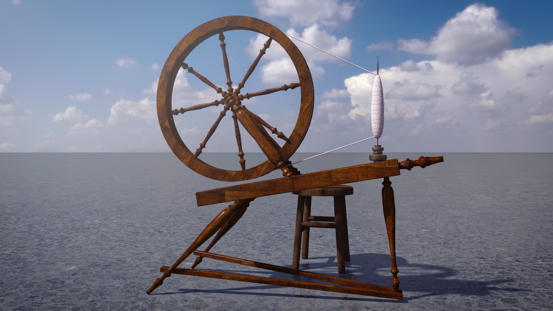 Old Textile Machine Model - TurboSquid 2405581