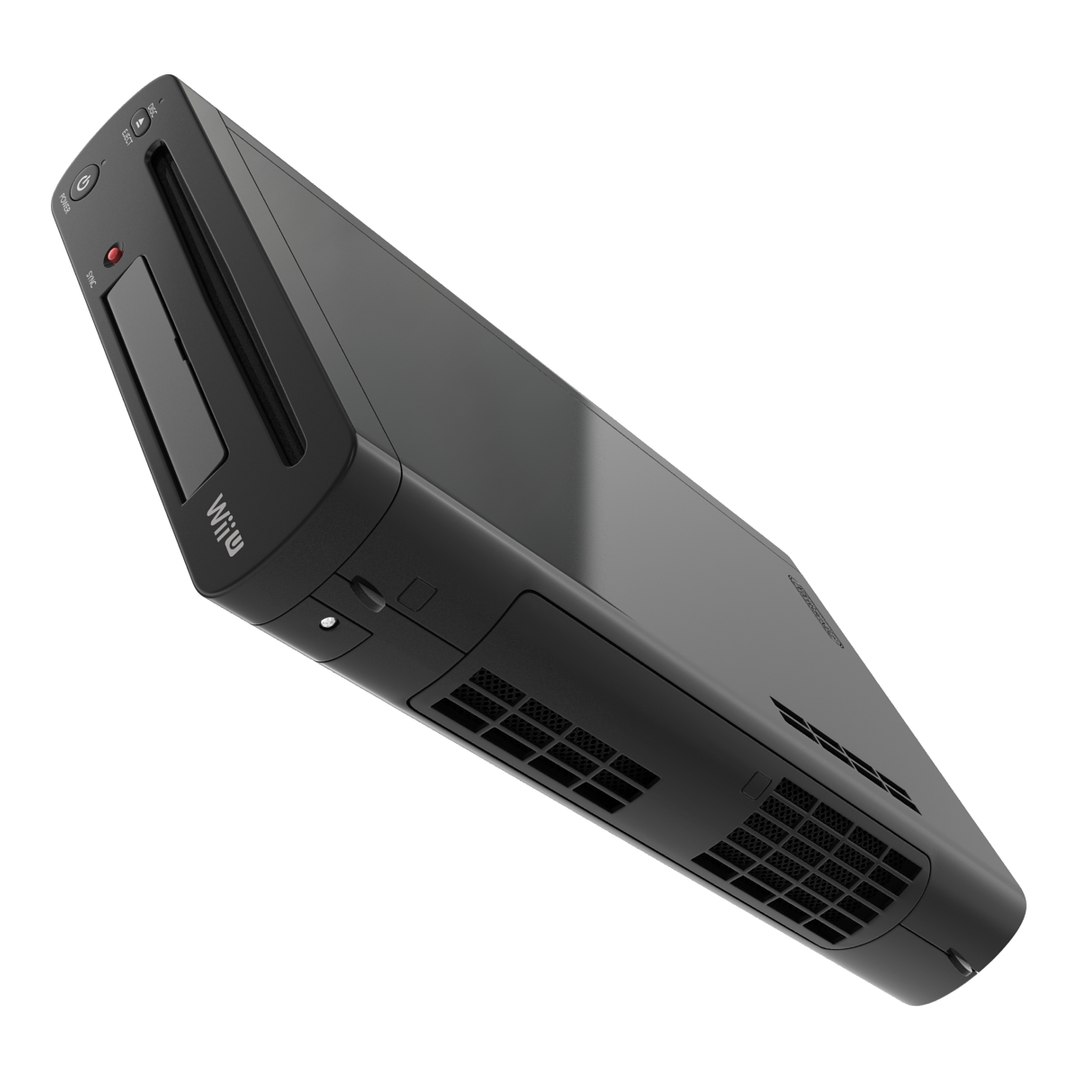 nintendo wii u console 3d model