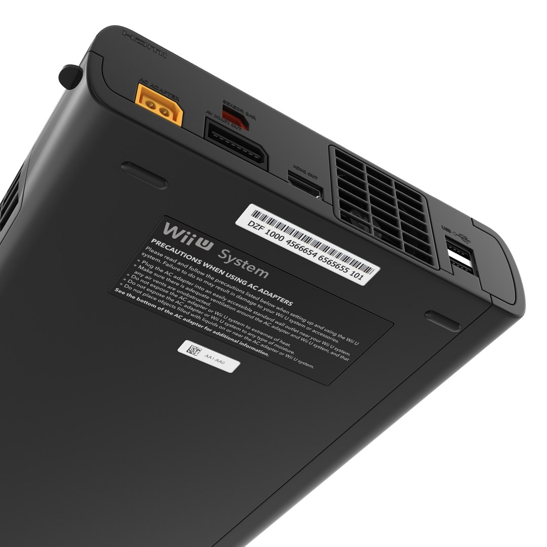 Nintendo Wii U Console 3d Model