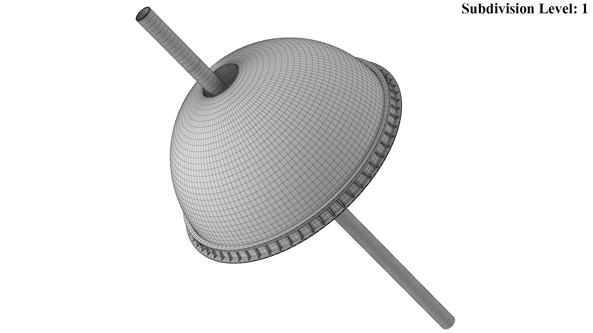 3D Dome Lid With Straw Model - TurboSquid 1949470