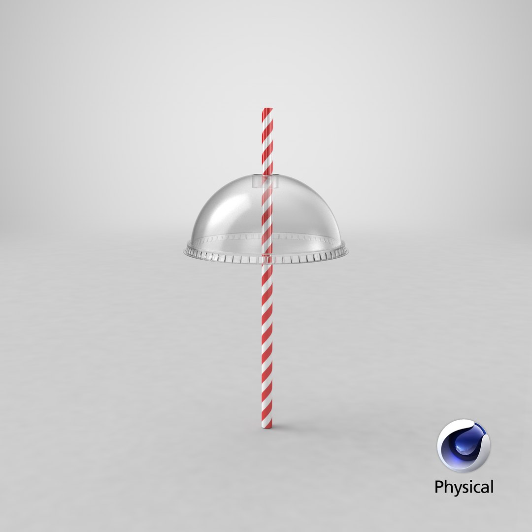 3D Dome Lid With Straw Model - TurboSquid 1949470