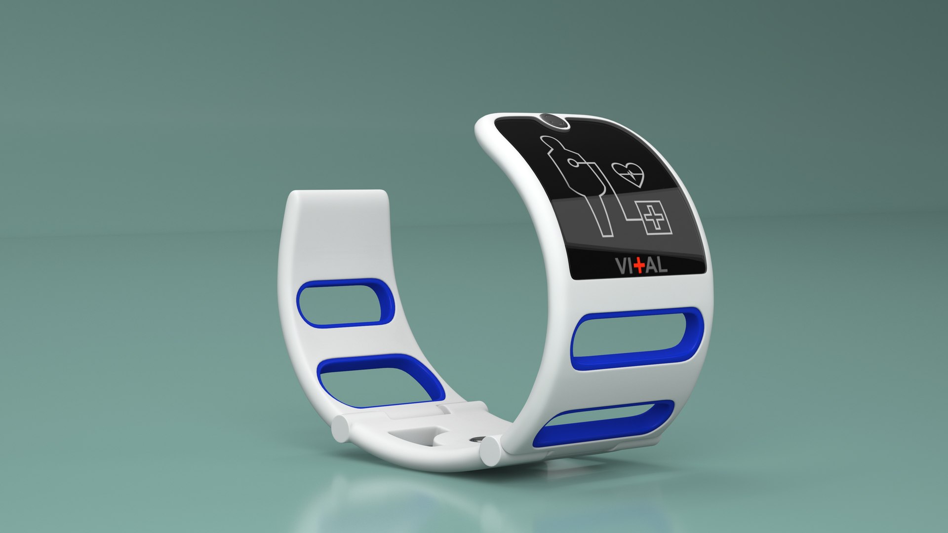 3D Health Monitoring Bracelet Vital Blue - TurboSquid 2223904