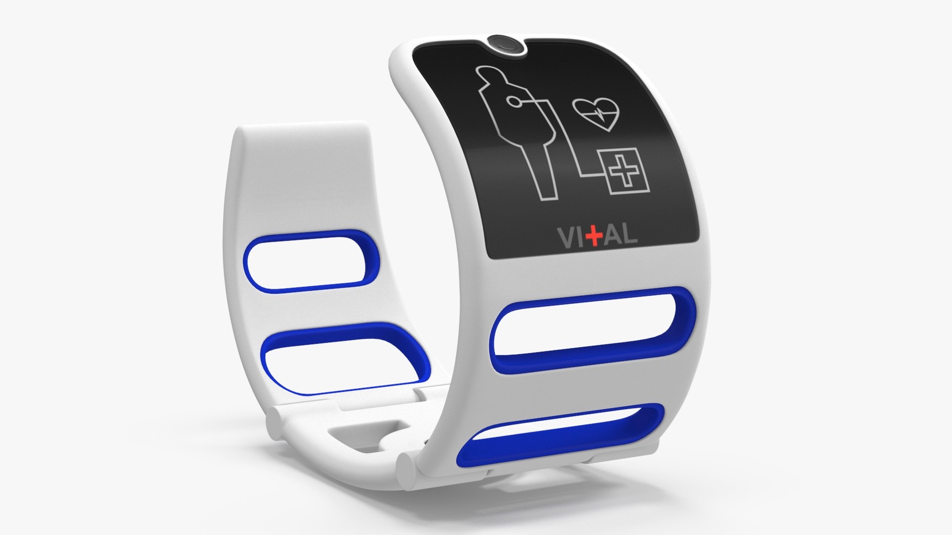 3D Health Monitoring Bracelet Vital Blue - TurboSquid 2223904