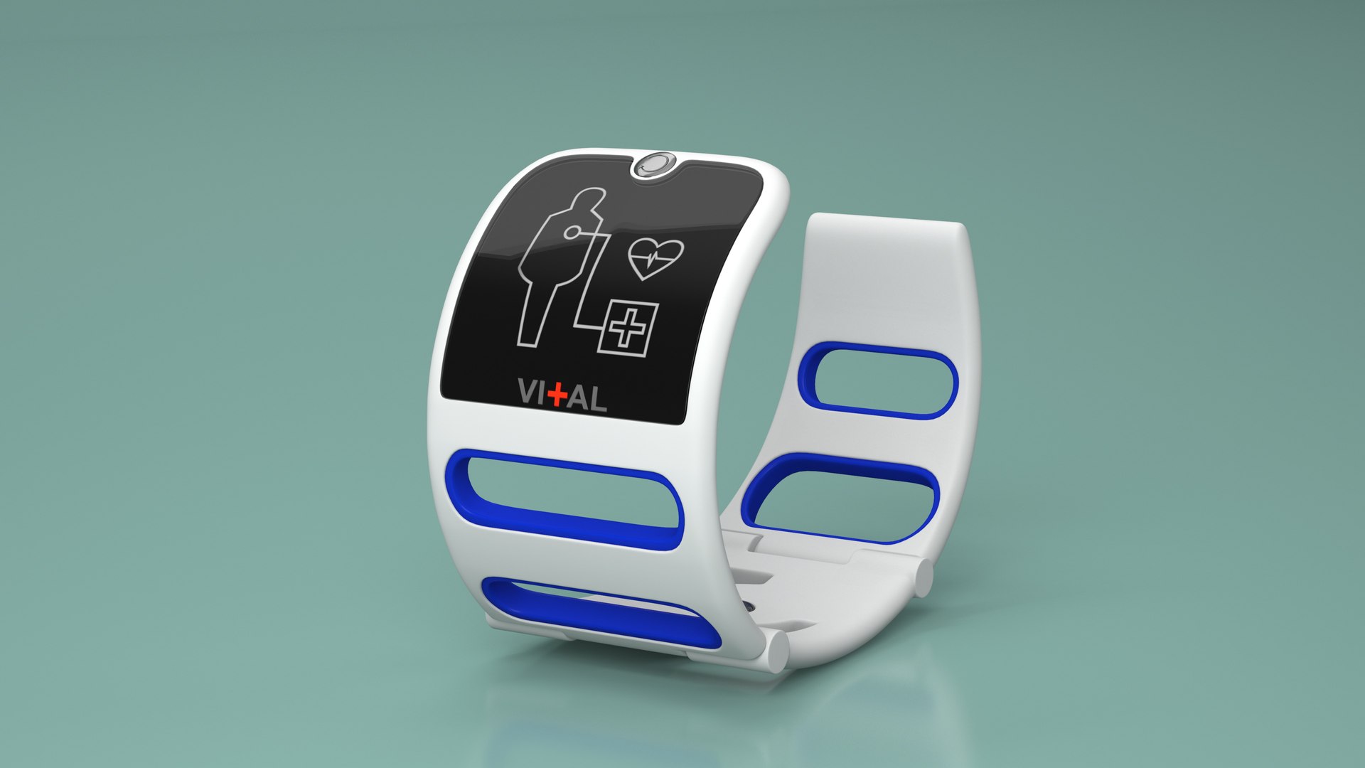 3D Health Monitoring Bracelet Vital Blue - TurboSquid 2223904