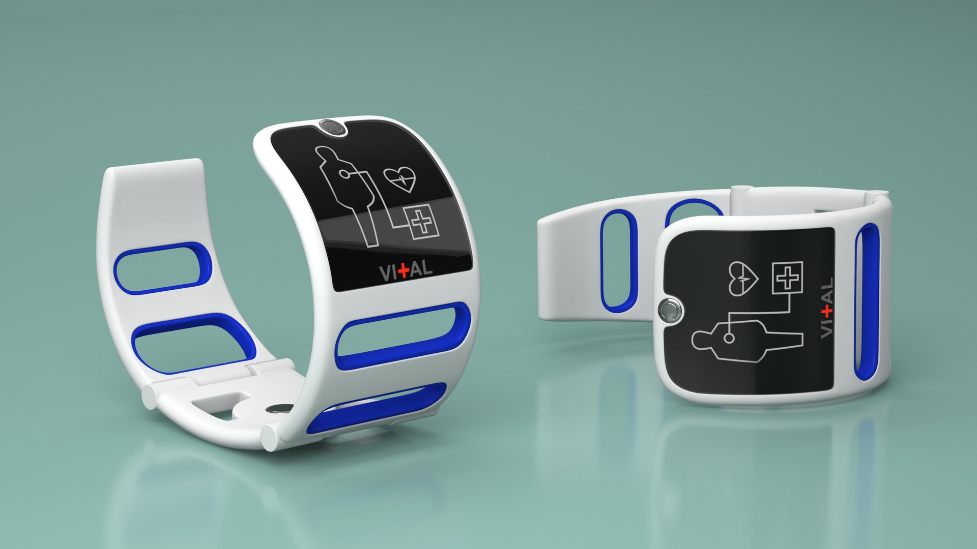 3D Health Monitoring Bracelet Vital Blue - TurboSquid 2223904