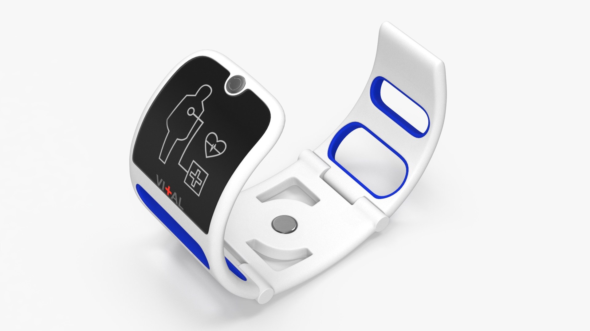 3D Health Monitoring Bracelet Vital Blue - TurboSquid 2223904