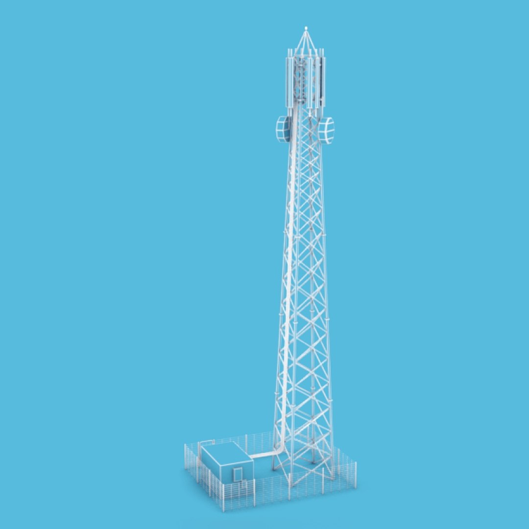Cell Phone Tower 3D Model - TurboSquid 1221532