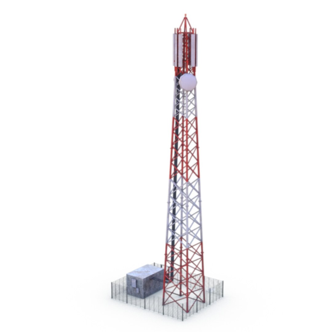 Cell Phone Tower 3D Model - TurboSquid 1221532