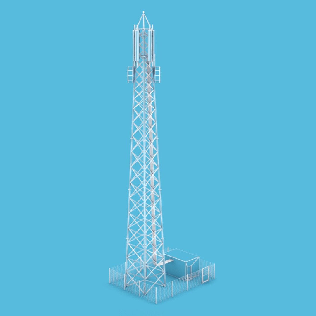 Cell Phone Tower 3D Model - TurboSquid 1221532