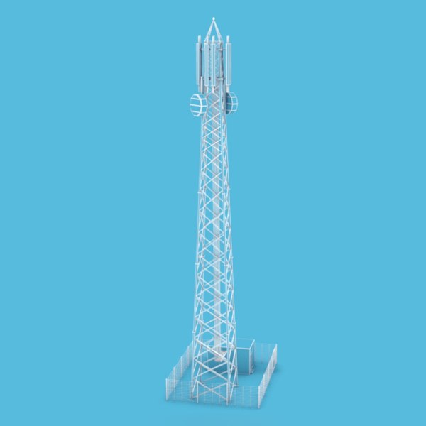 Cell phone tower 3D model - TurboSquid 1221532