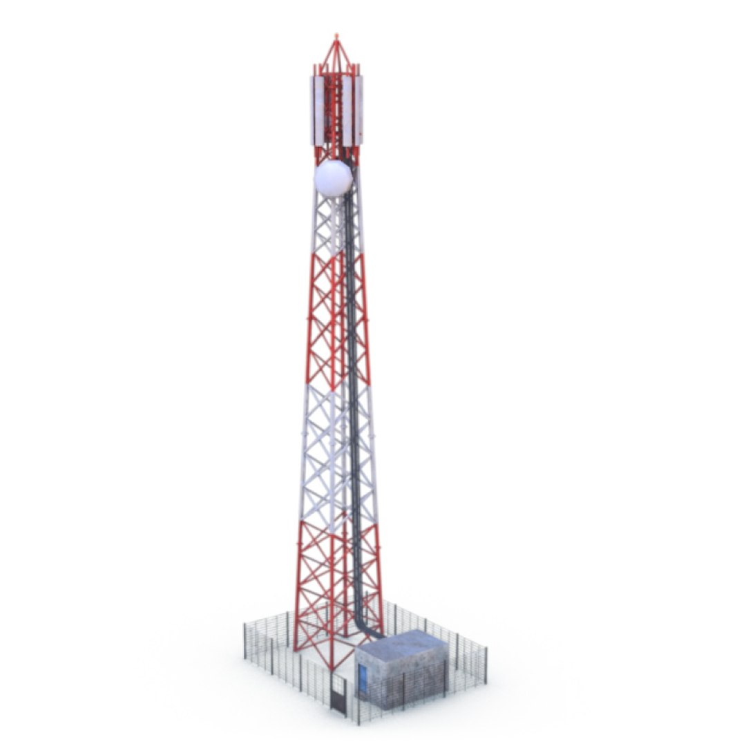 Cell Phone Tower 3D Model - TurboSquid 1221532