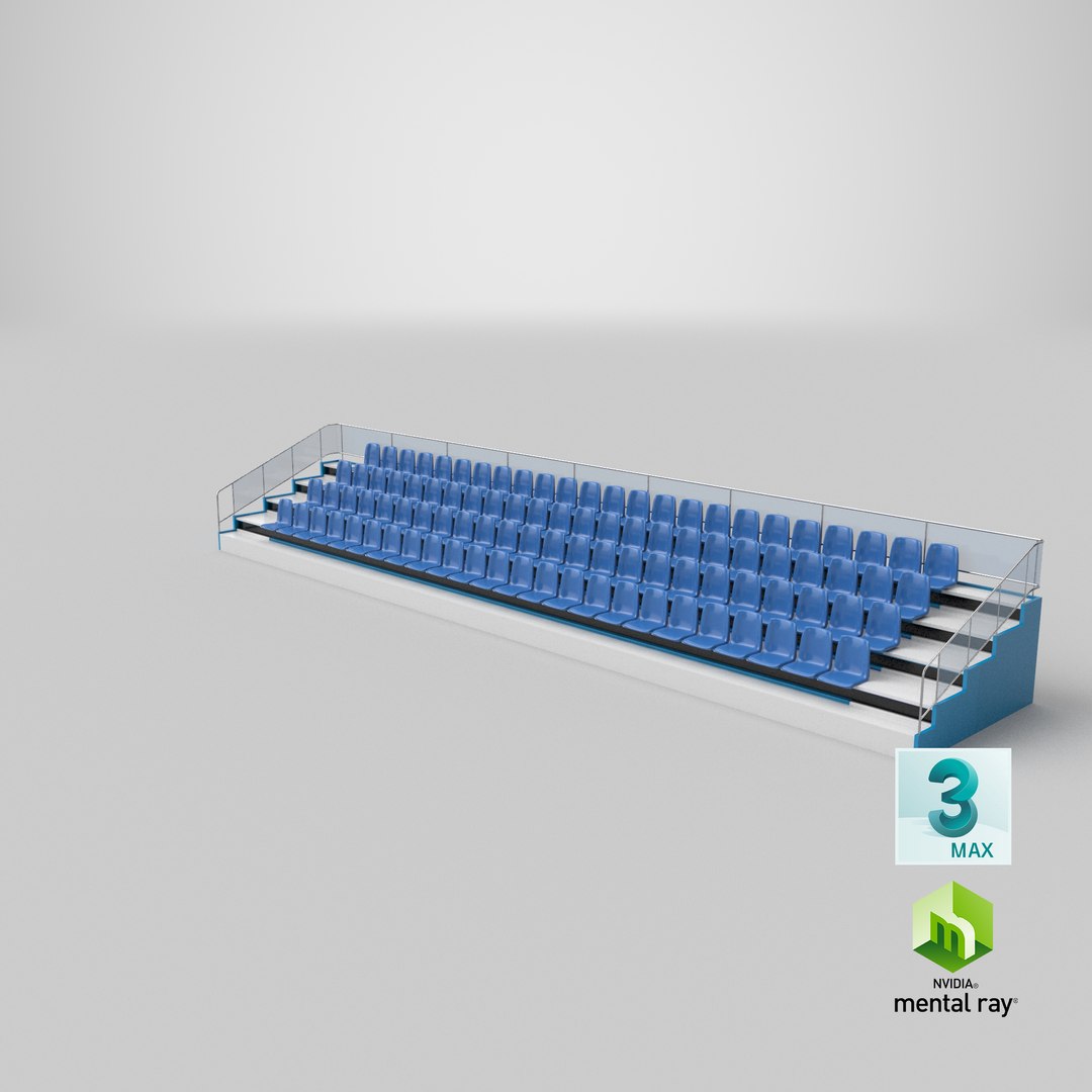 3D tribune rows model - TurboSquid 1511492