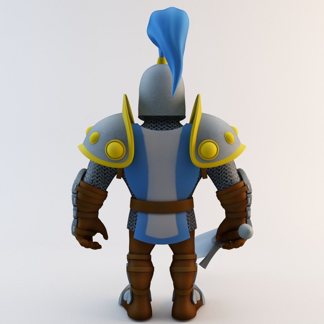 rigged knight 3d max