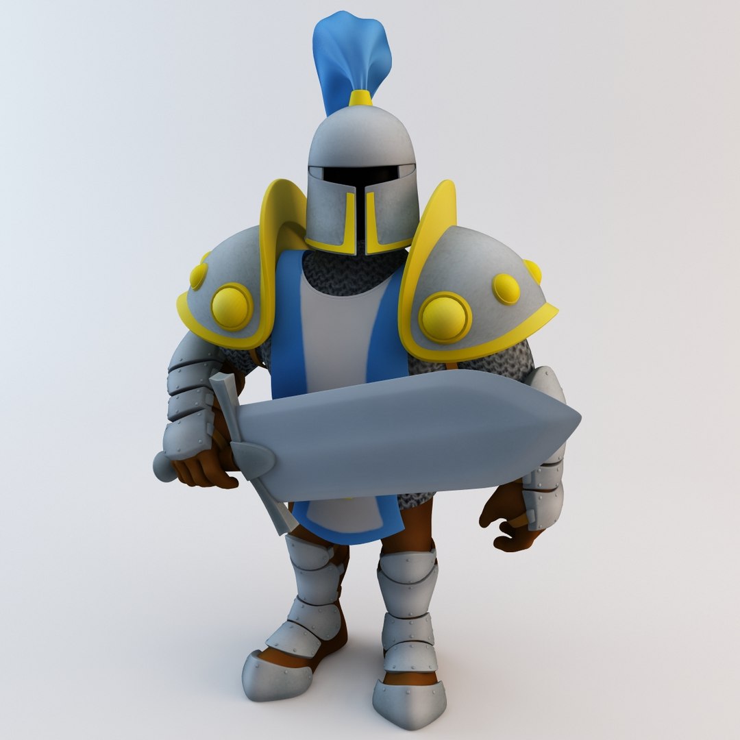 rigged knight 3d max