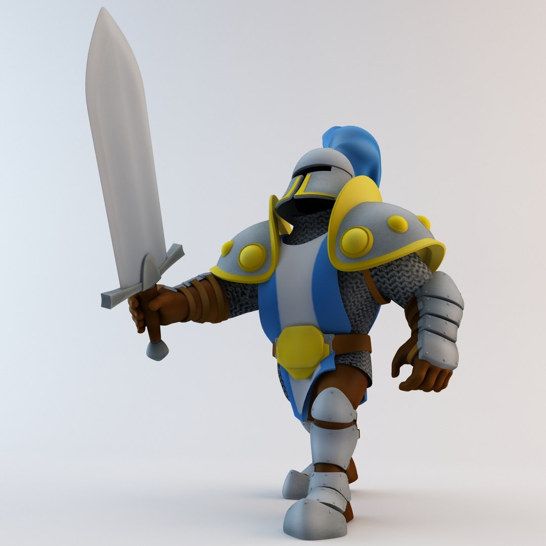 rigged knight 3d max