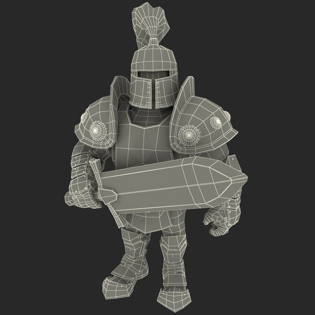 rigged knight 3d max