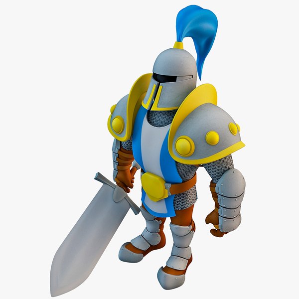 knight character games 3d model