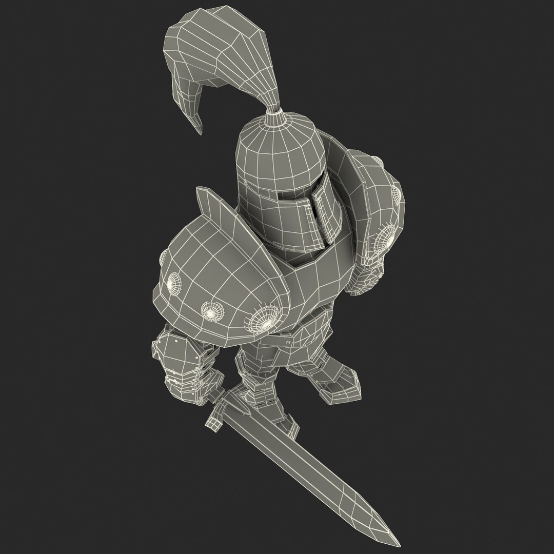 rigged knight 3d max