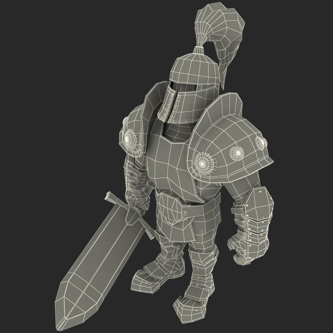 rigged knight 3d max