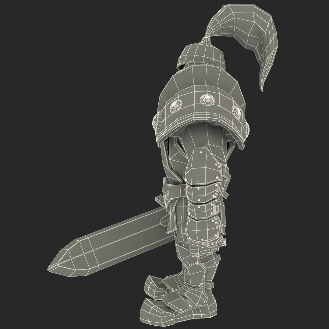 rigged knight 3d max