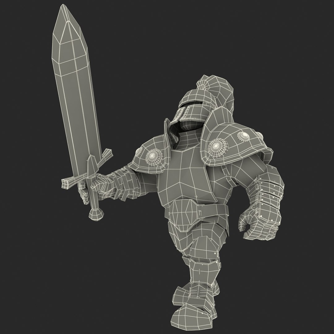 rigged knight 3d max