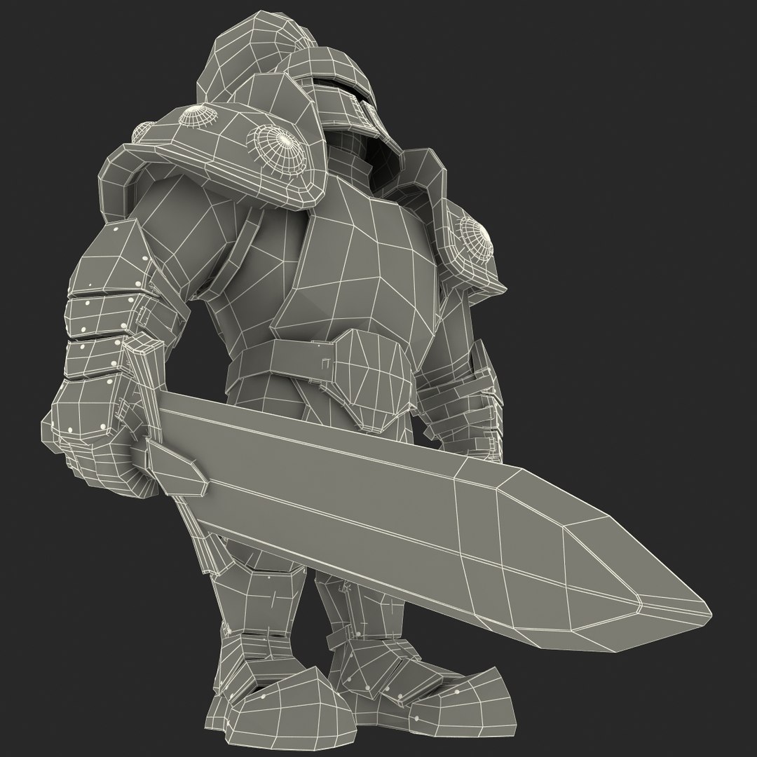 rigged knight 3d max