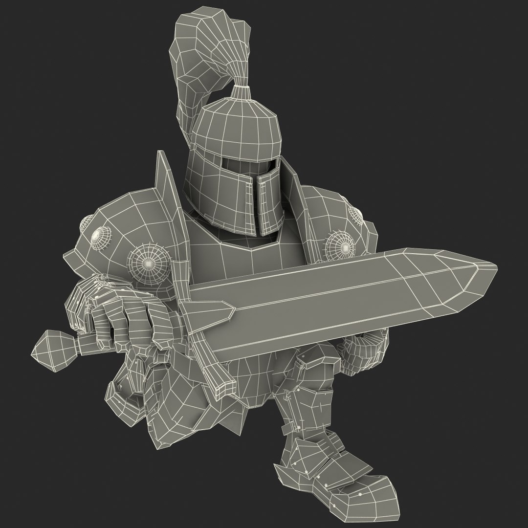 rigged knight 3d max
