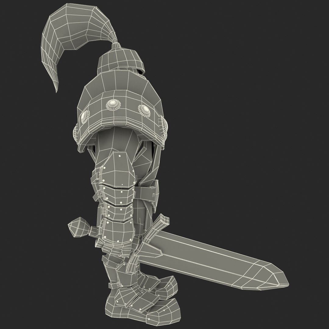 rigged knight 3d max