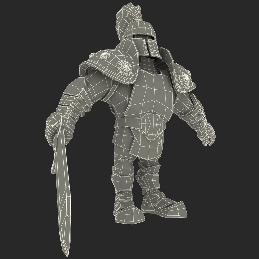 rigged knight 3d max