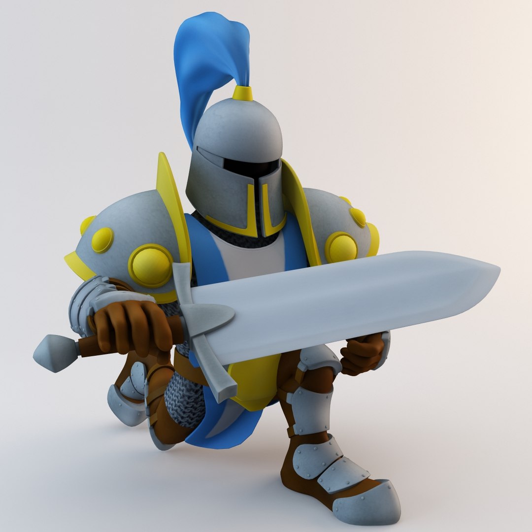 rigged knight 3d max