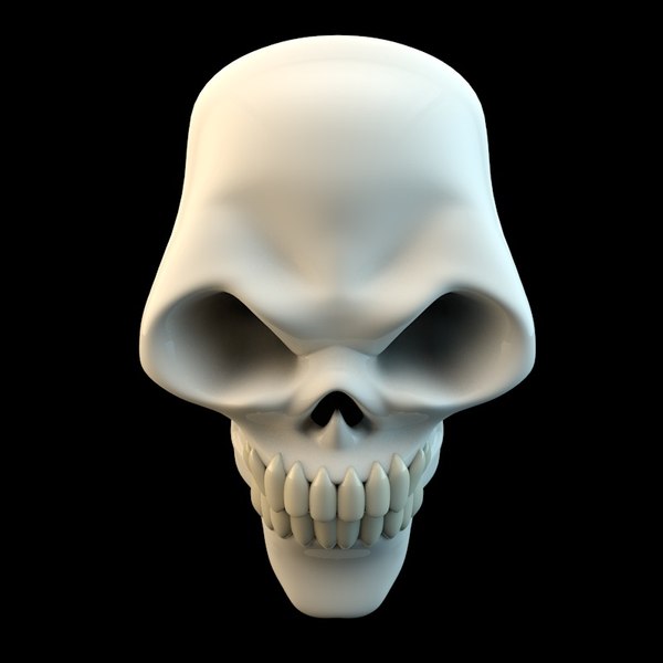 c4d scary skull