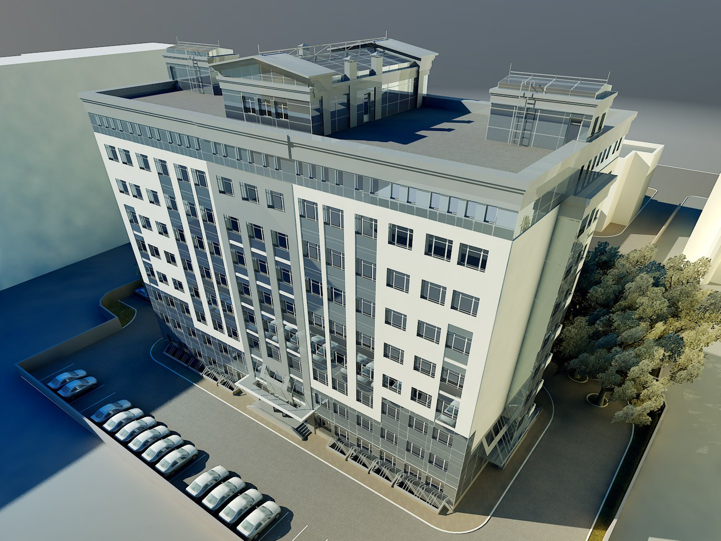 Bank Office 3d Model