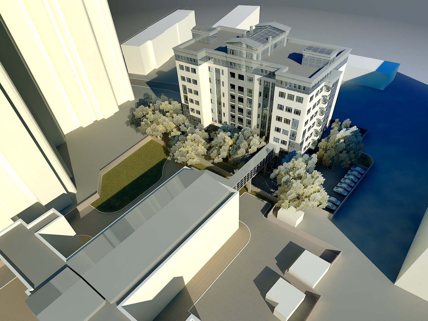 Bank Office 3d Model