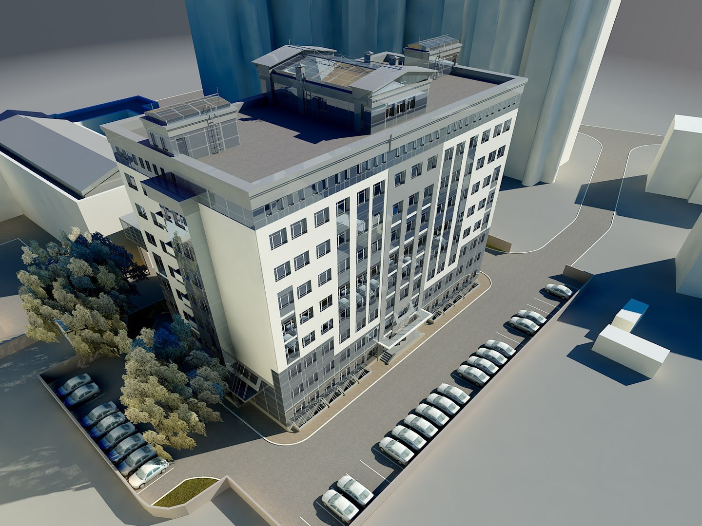 Bank Office 3d Model