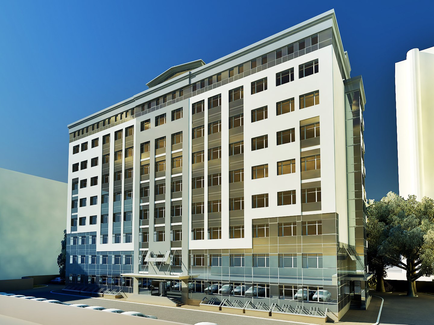 Bank Office 3d Model