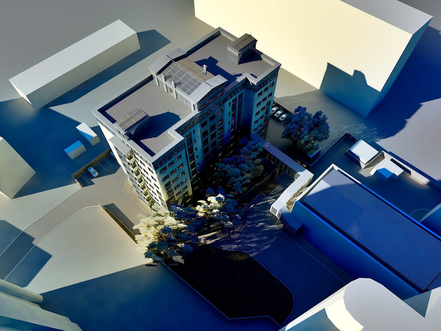 Bank Office 3d Model