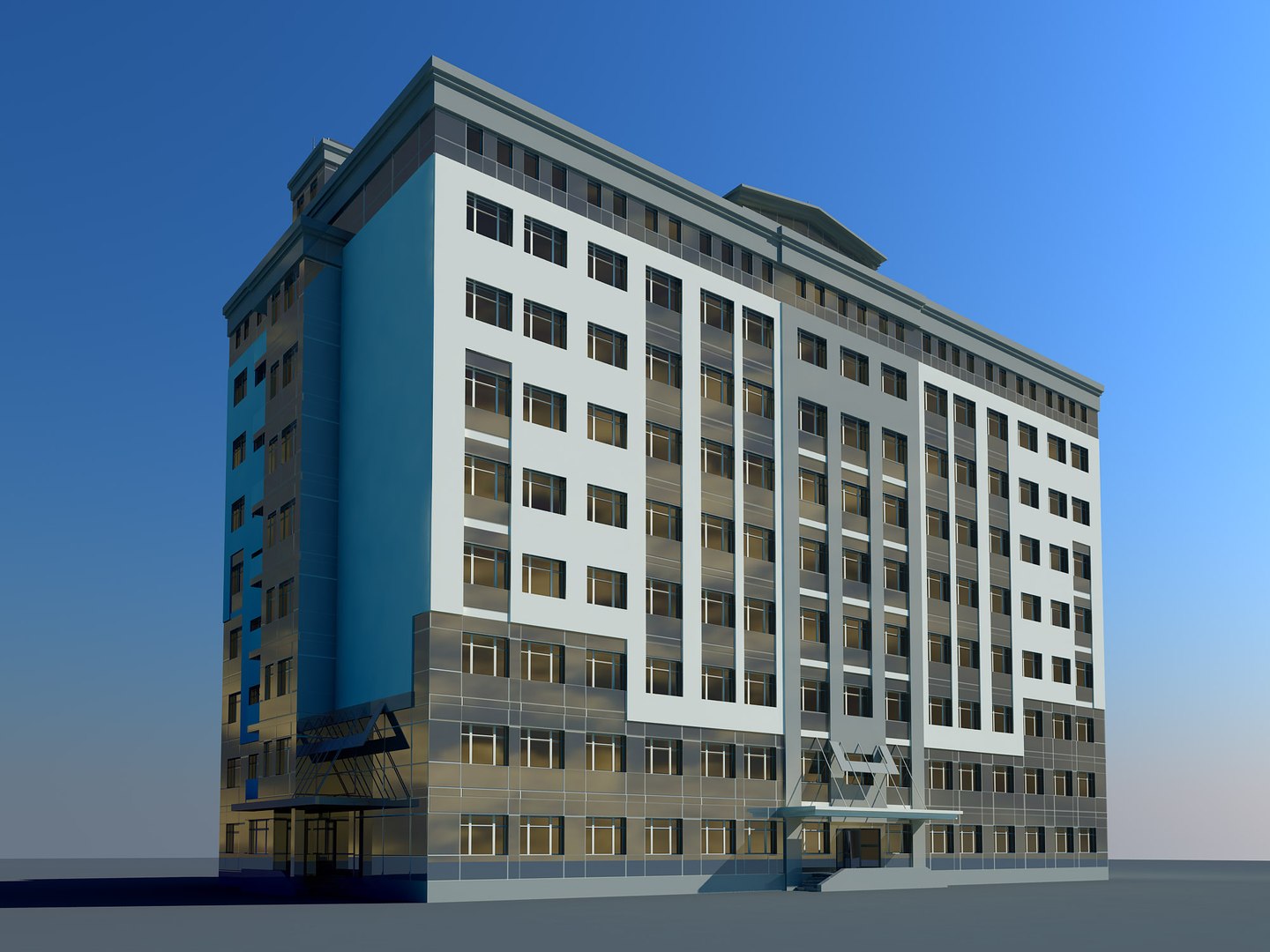 Bank Office 3d Model