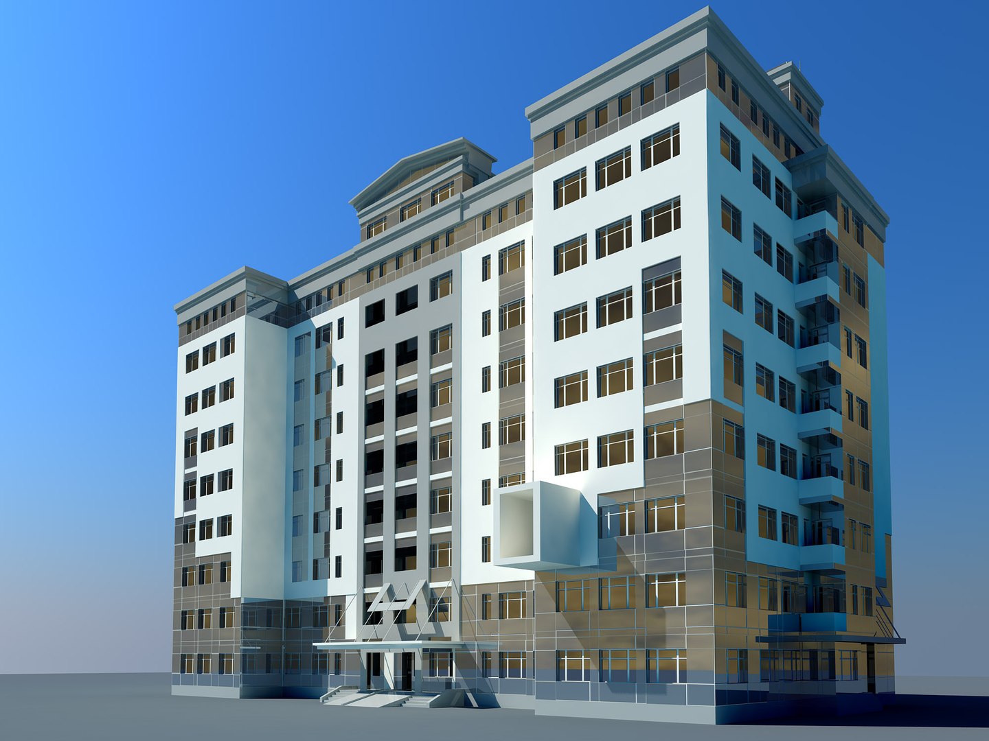 Bank Office 3d Model