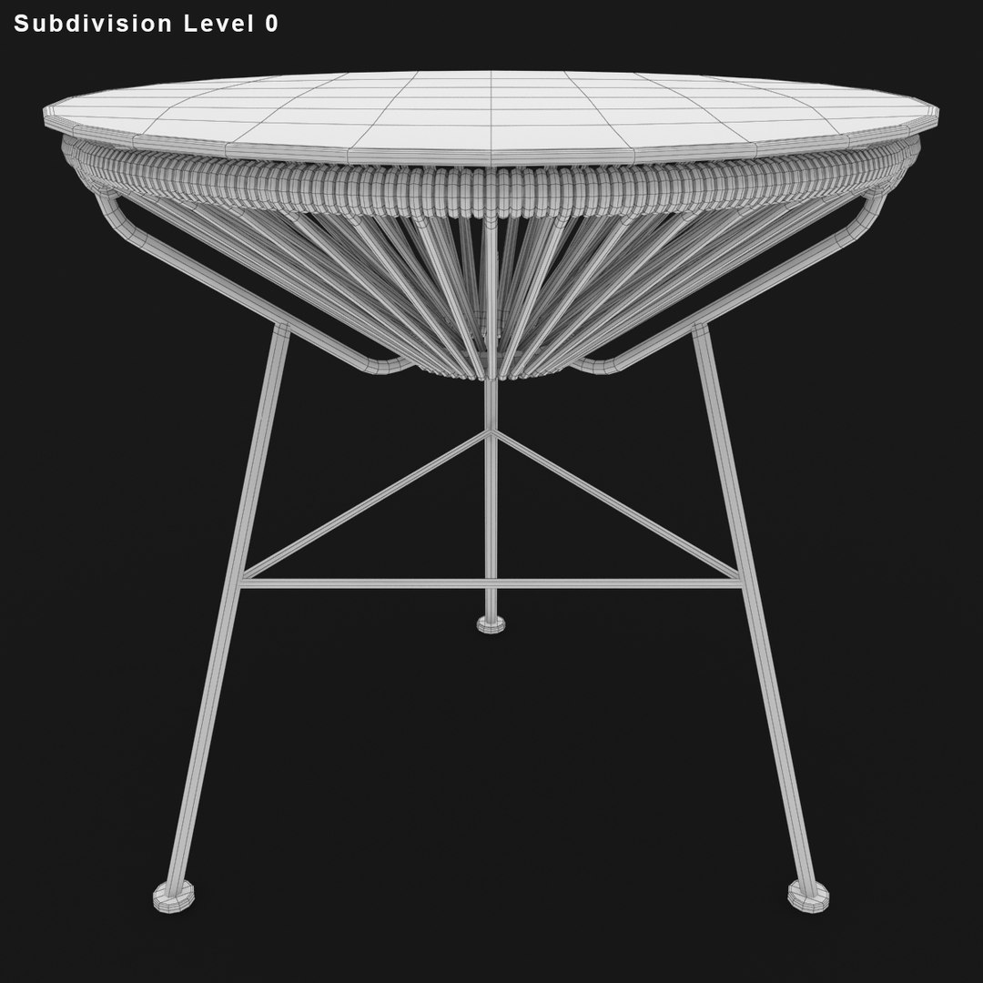 3d model realistic acapulco table