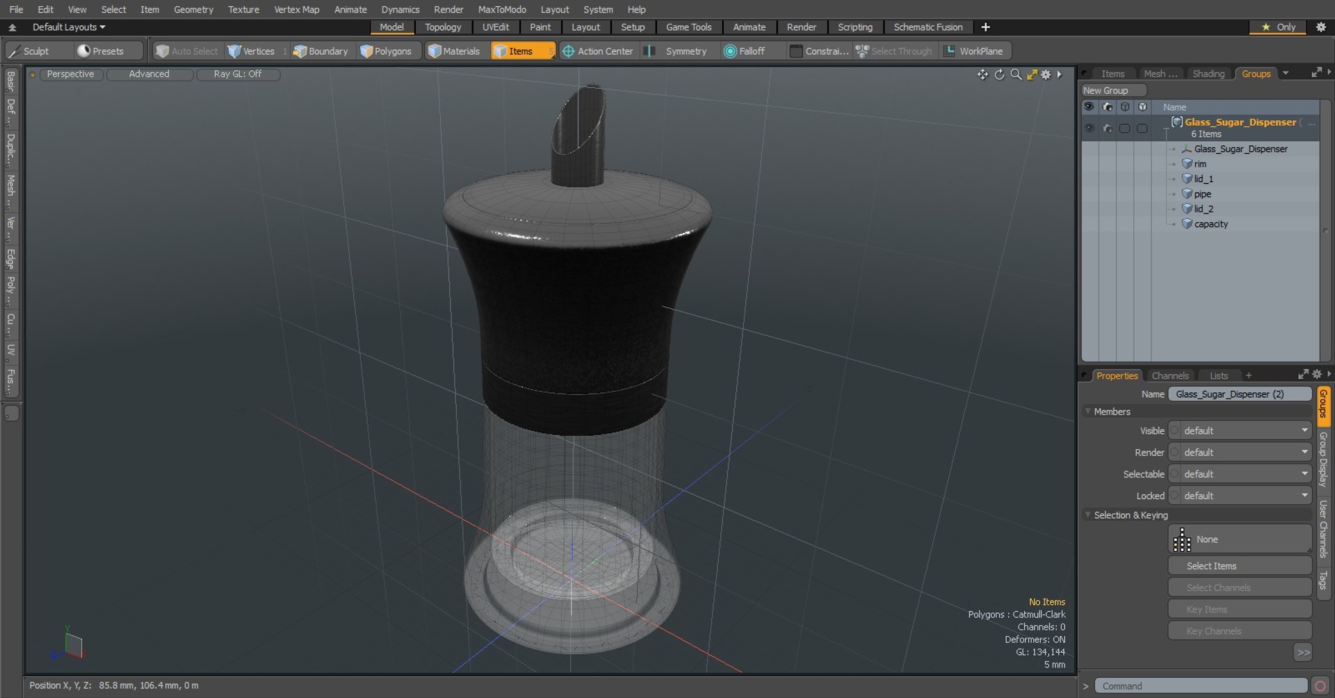 Glass Sugar Dispenser 3D Model - TurboSquid 1971807