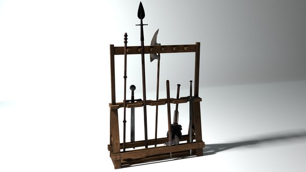 Medieval weapon rack 3D model - TurboSquid 1269896