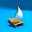 3d Model Bamboo Raft