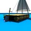 3d Model Bamboo Raft
