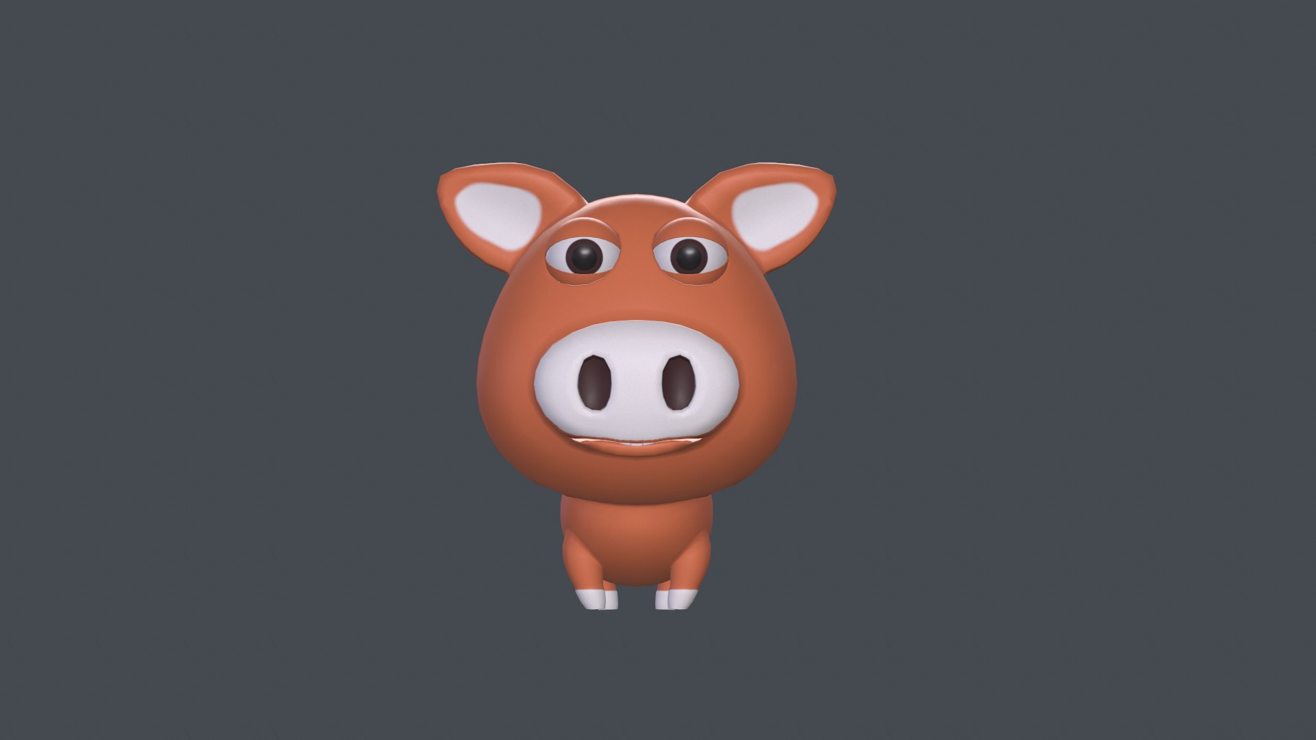 Pig Cartoon Model Model - TurboSquid 1874464