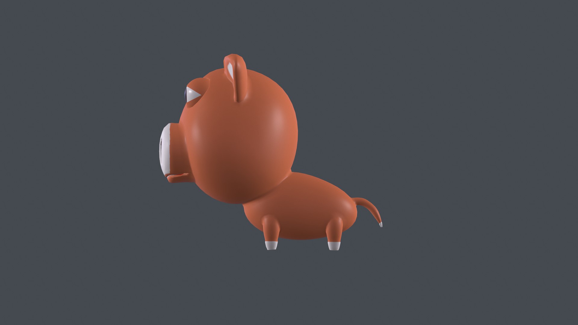 Pig Cartoon Model Model - TurboSquid 1874464