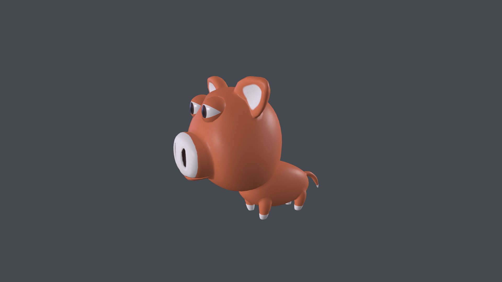 Pig Cartoon Model Model - TurboSquid 1874464
