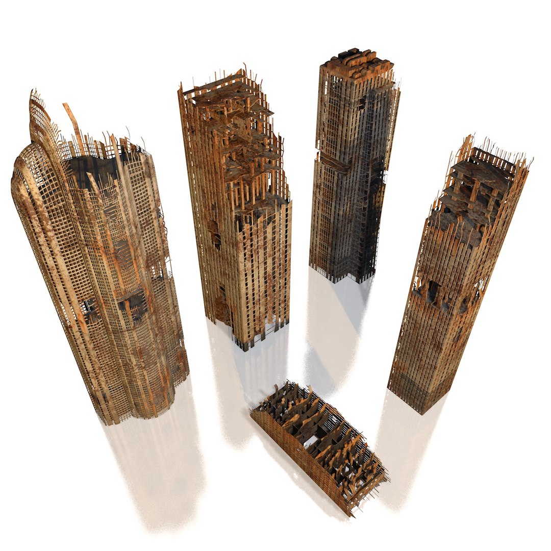 Skyscrapers Ruins Model - TurboSquid 1241927