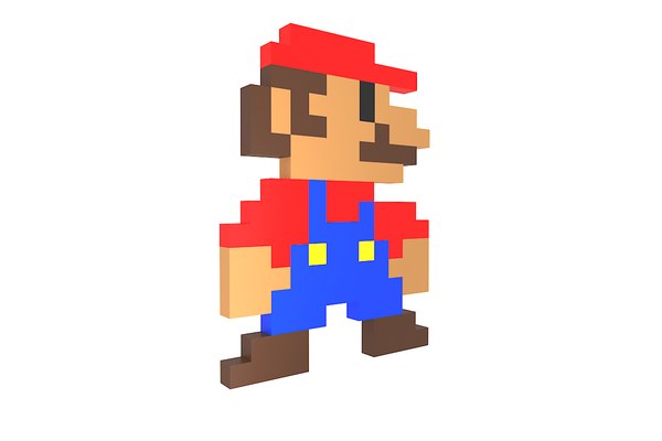 modelo 3d Mario Bros Pixel - TurboSquid 1341484